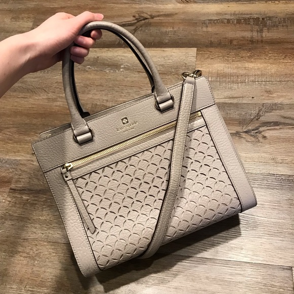kate spade | Bags | Kate Spade Perri Lane Romy Satchel Warm Putty ...